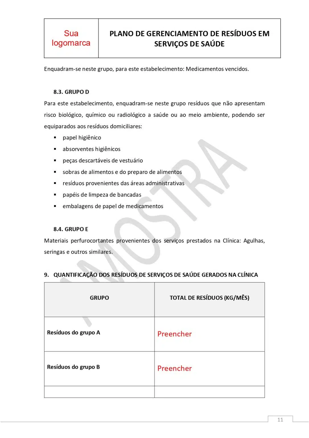 PGRSS Clínica Veterinária - POPs Prontos e Editáveis