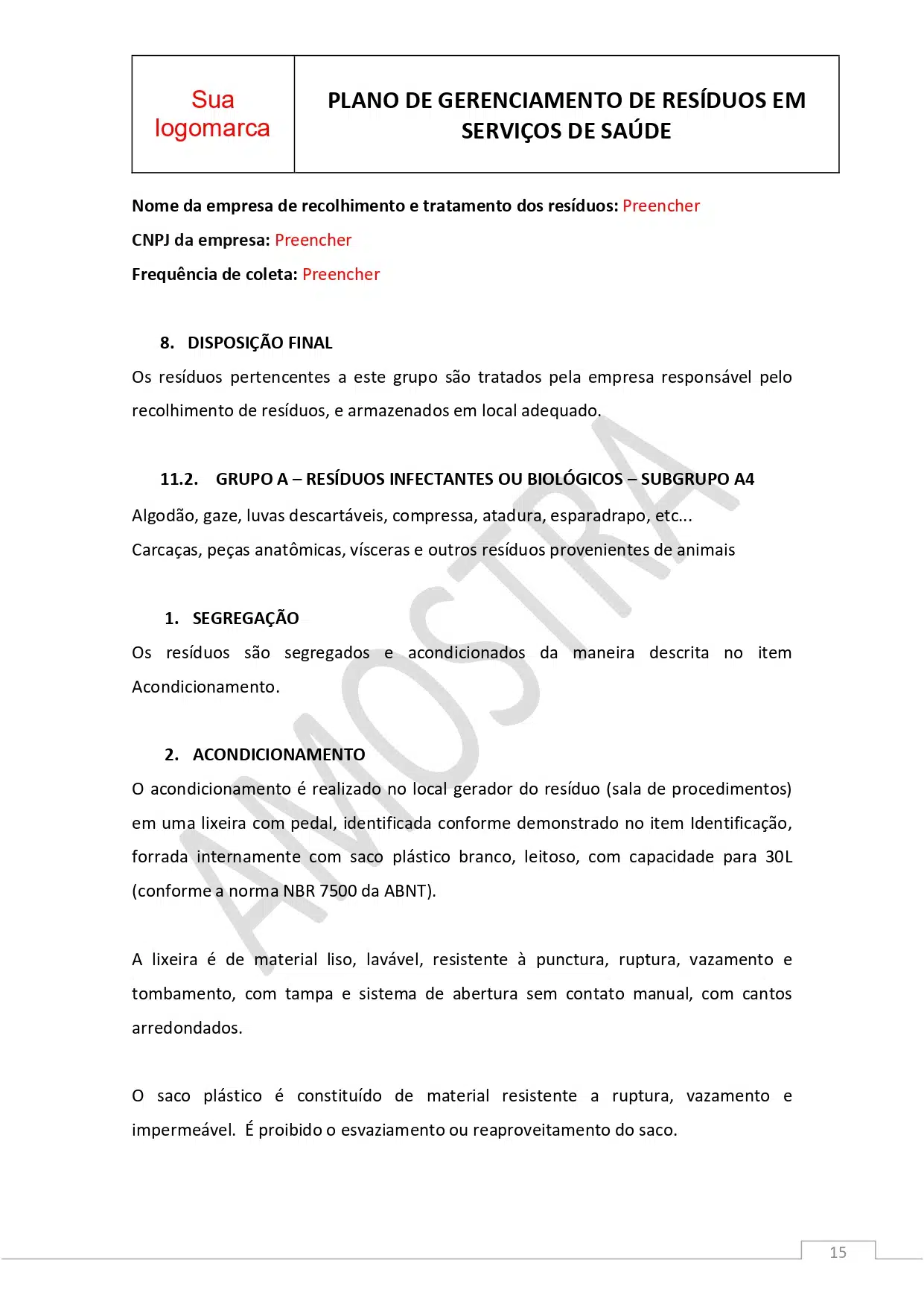 PGRSS Clínica Veterinária - POPs Prontos e Editáveis