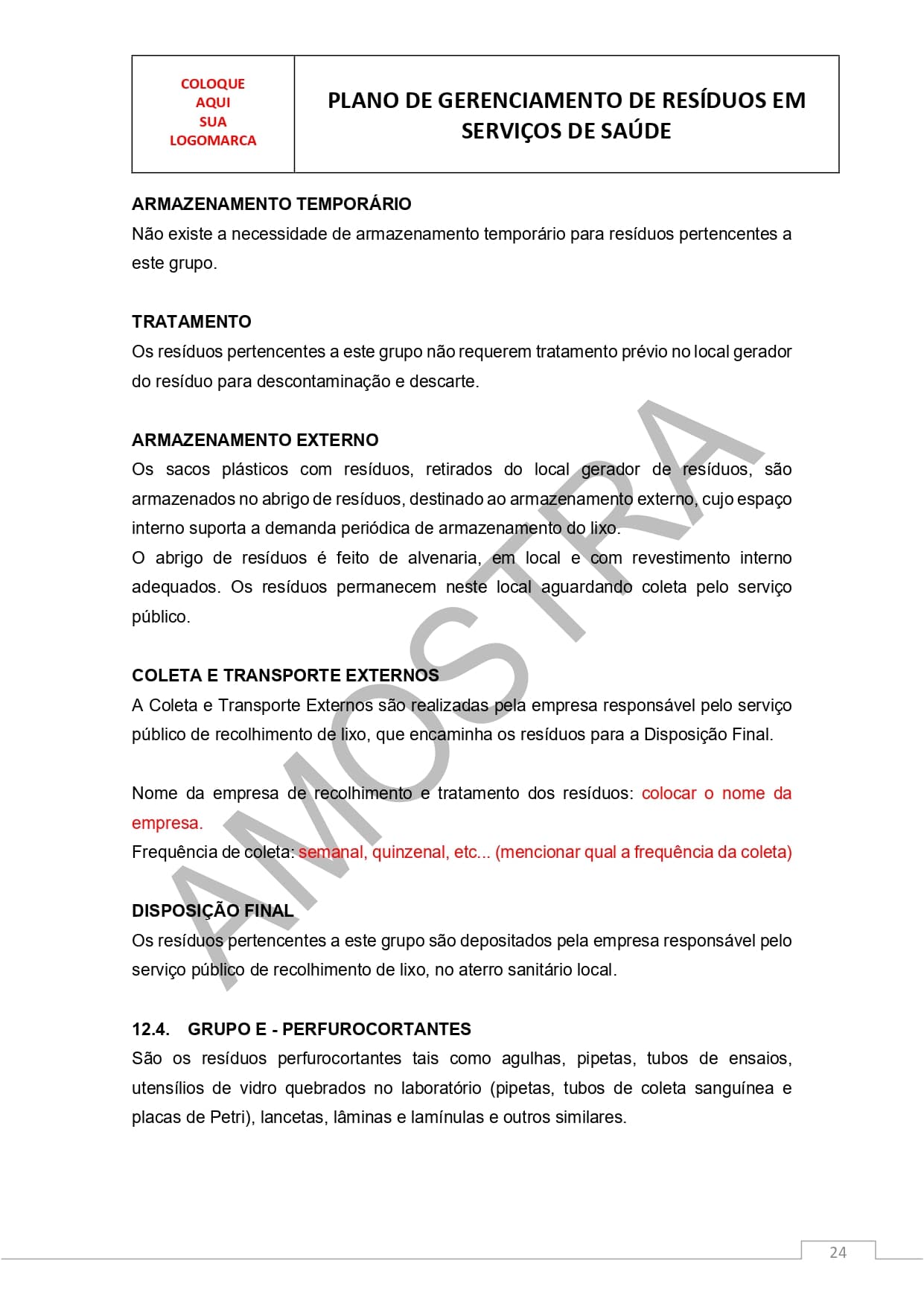 PGRSS Laboratório de Análises Clínicas - POPs Prontos e Editáveis