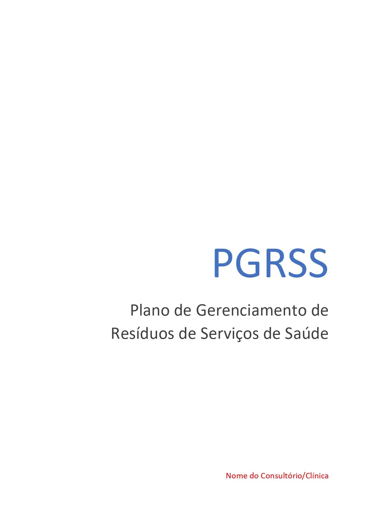 PGRSS Clínica Médica - POPs Prontos e Editáveis