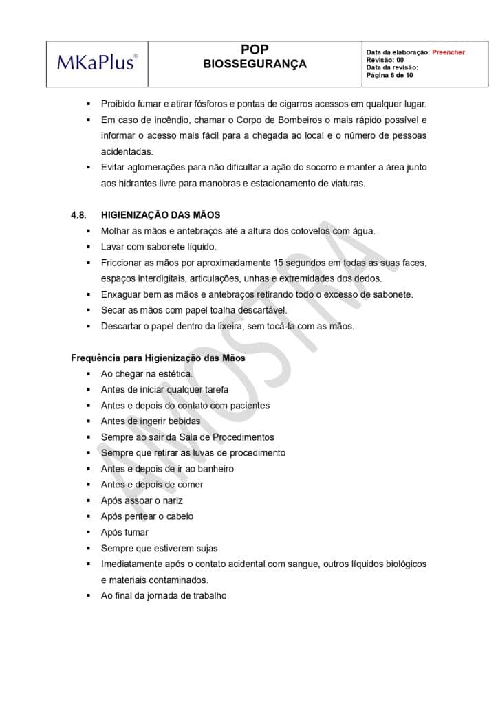 POPs Clínica Estética - POPs Prontos e Editáveis