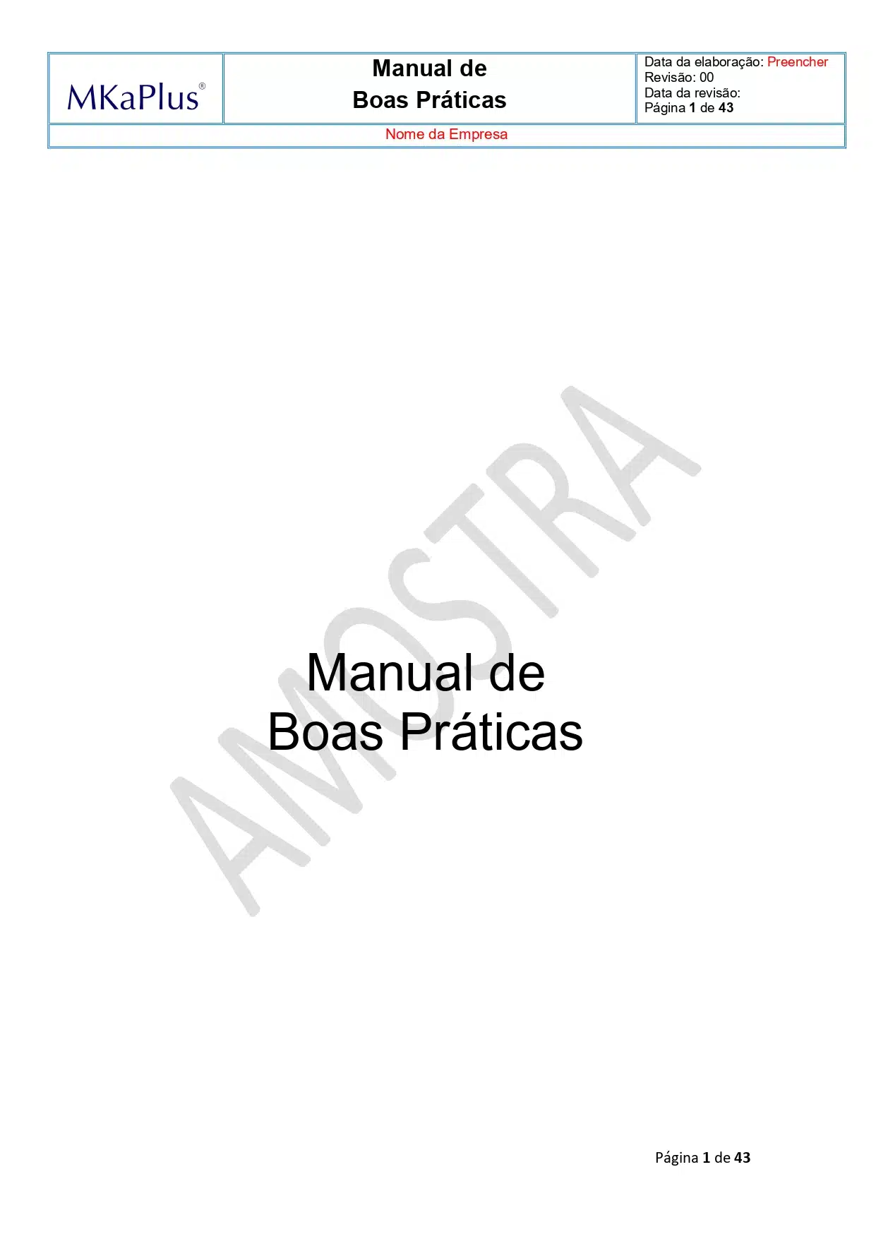 Manual de Boas Práticas Restaurante - POPs Prontos e Editáveis